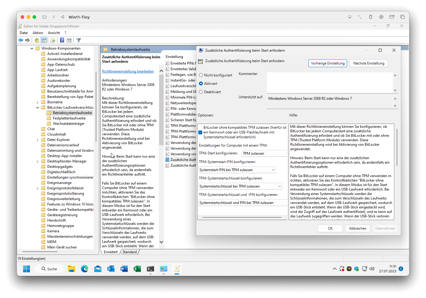 Bitlocker Aktivieren Ohne Tpm Chip Systemtechnics